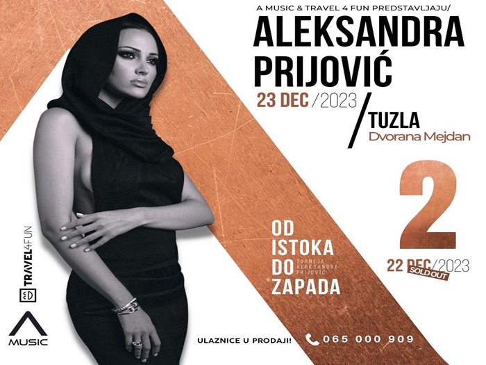 Aleksandra Prijović zakazala i drugi koncert u Tuzli