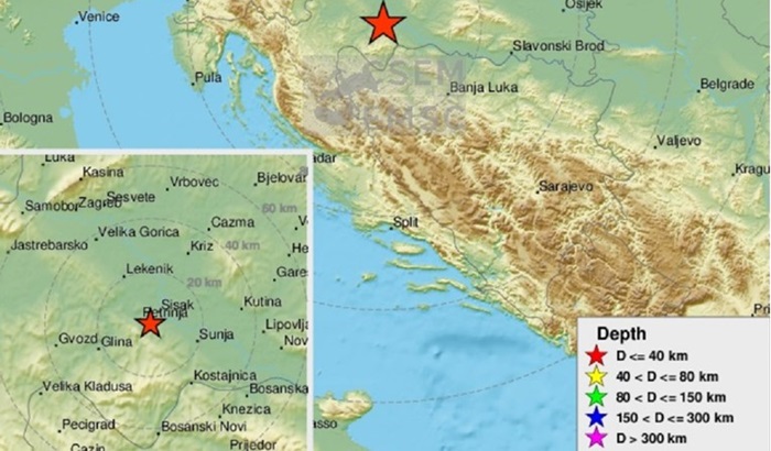 Novi potres kod Petrinje jačine 3.9 po Richteru