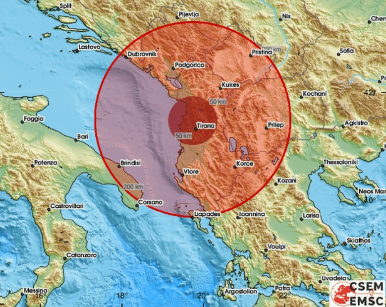 Zemljotres pogodio Albaniju, osjetio se u regiji i BiH
