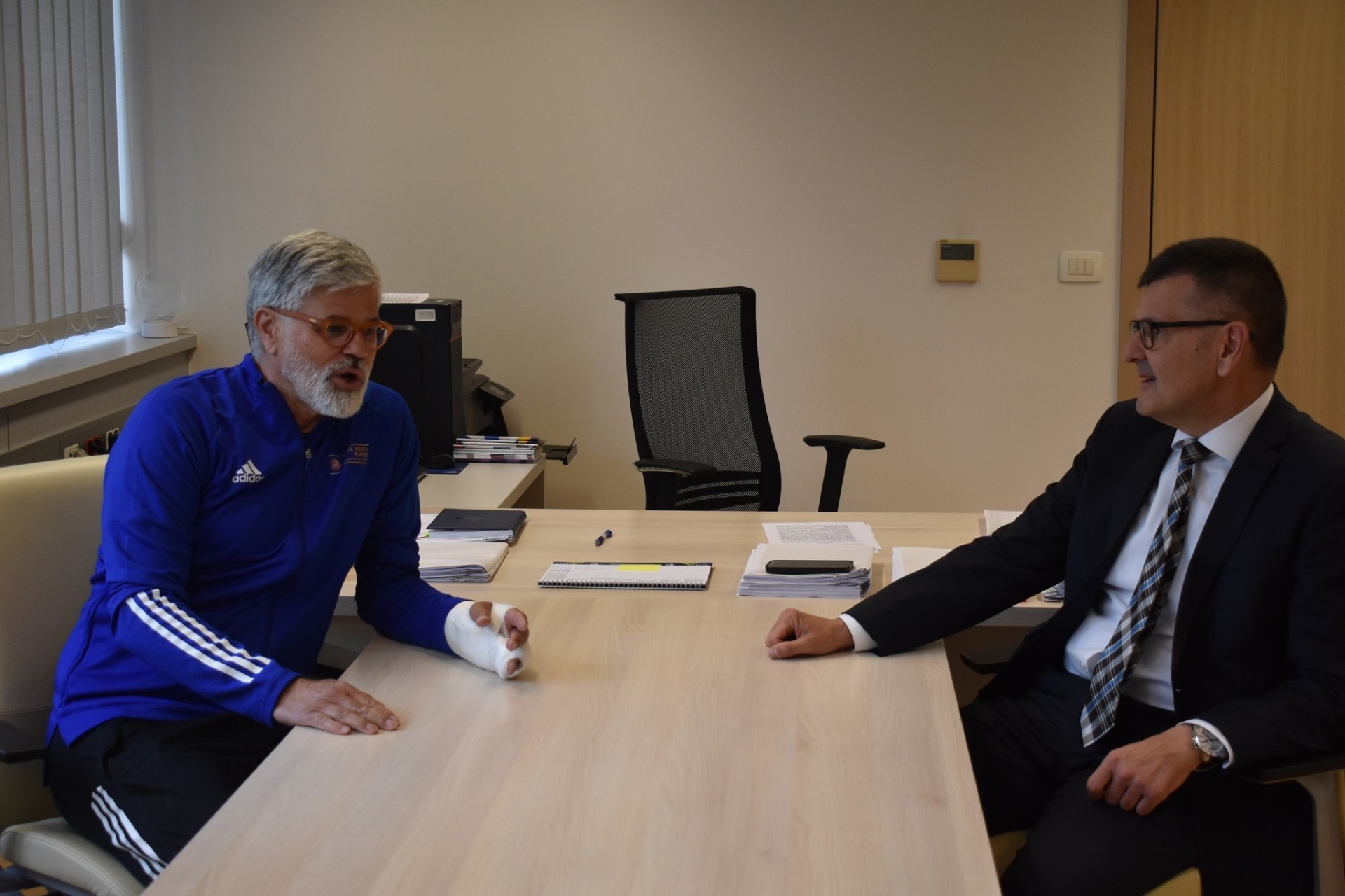 Aljoša Asanović u posjeti NS/FS BiH: Podrška UEFA-e