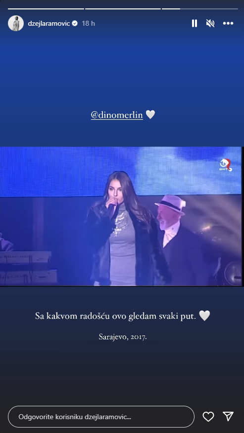 Džejla Ramović se prisjetila nastupa sa koncerta Dine Merlina