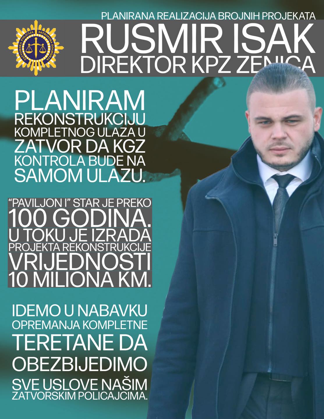 Isak najavio nove projekte: Opremanje teretane za policajce i ...